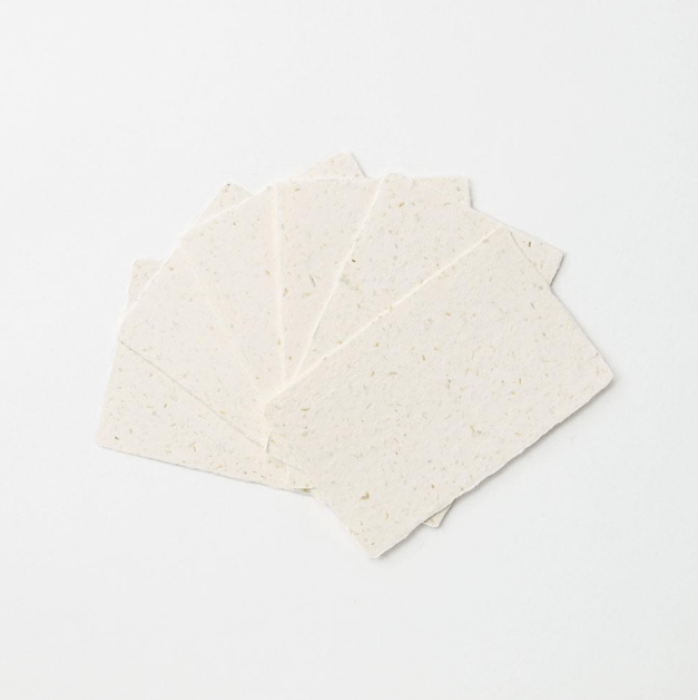 Handmade Thick Cards w/ Wood Bits (100 pcs.) | awagami factory